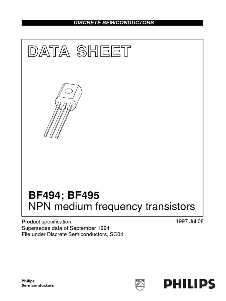 Transistor BF 494 | PDF | Bipolar Junction Transistor | Transistor