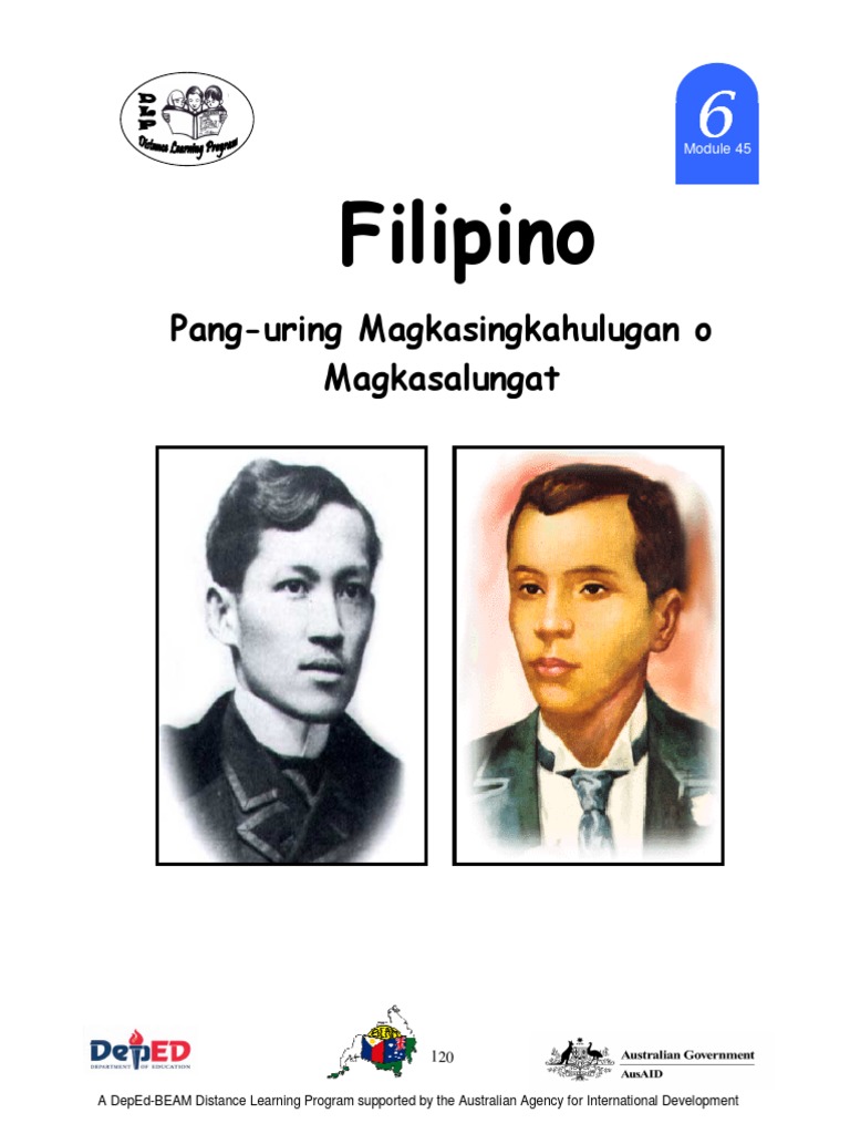 Filipino 6 DLP 45 - Pang-Uring Magkasingkahulugan o Magkasalungat | PDF
