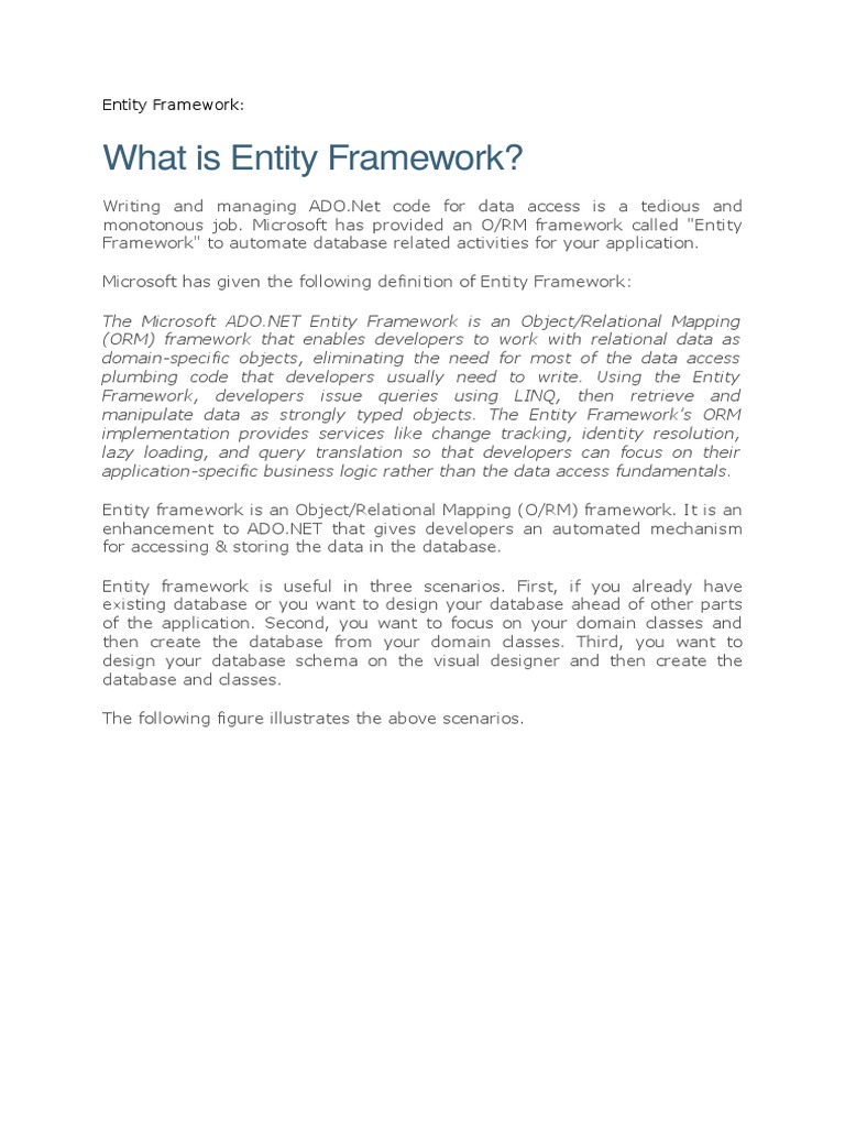 Entity Framework | PDF | Entity Framework | Language Integrated Query
