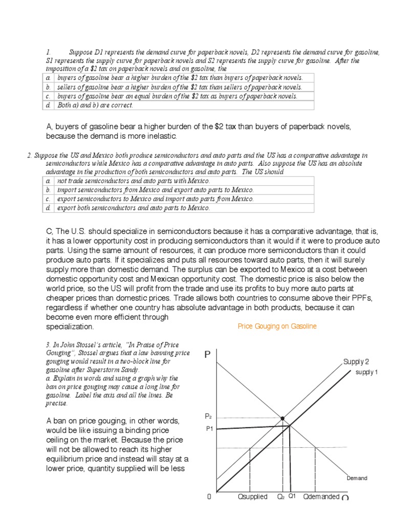 Practice Midterm | PDF | Economic Surplus | Economic Equilibrium