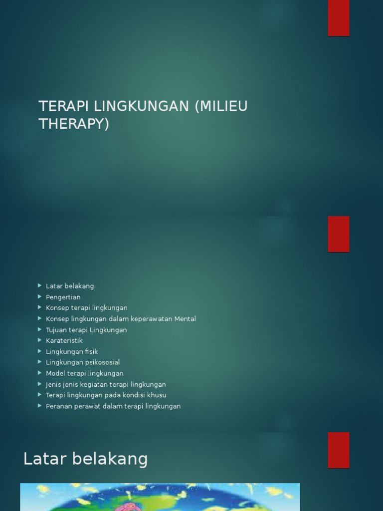 Terapi Lingkungan (Milieu Therapy) | PDF | Pengembangan Diri