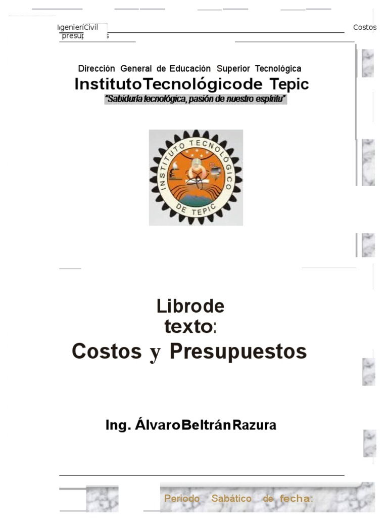 Costos y Presupuestos | PDF | Costo | Presupuesto