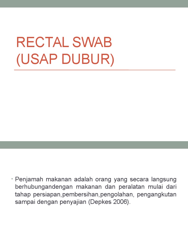 Rectal Swab | PDF | Pengembangan Diri | Kesehatan Holistik