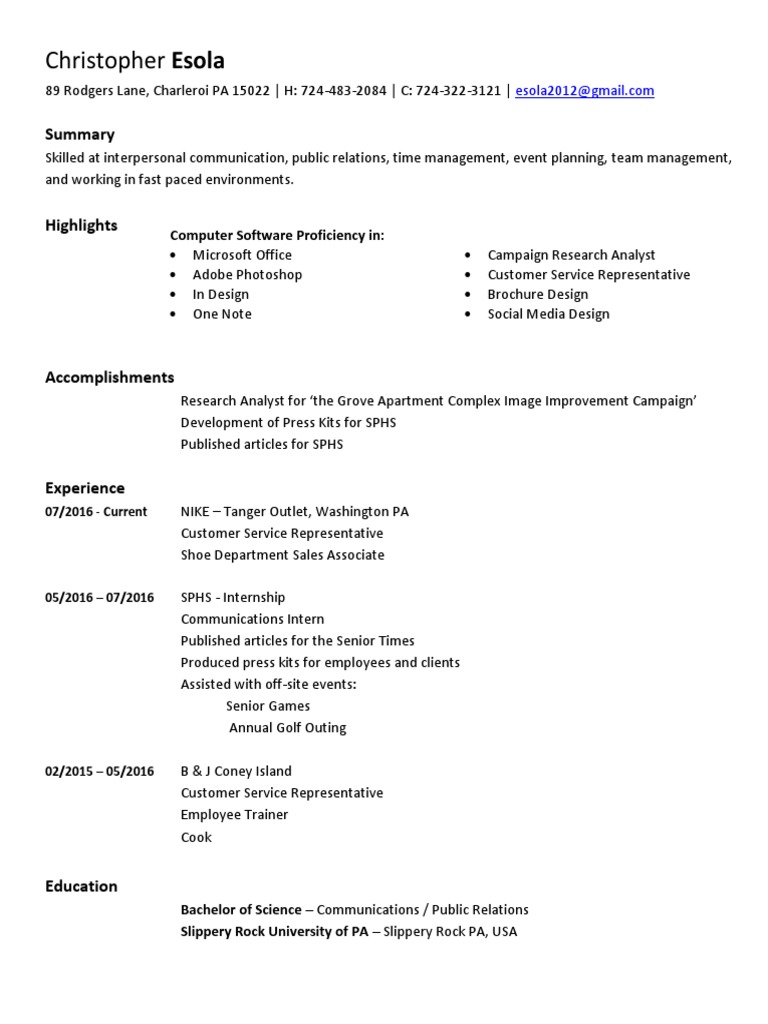 Chris Resume Nov 2016 | PDF | Career & Growth