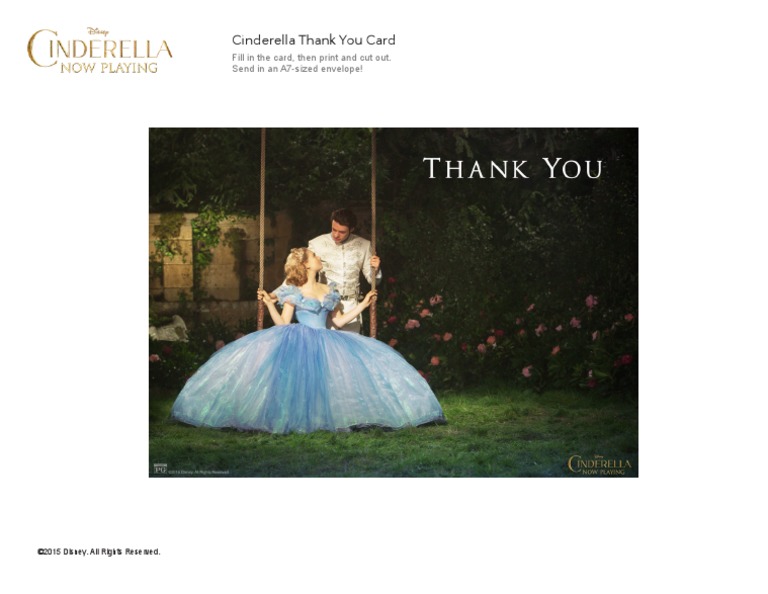 Cinderella Thank You Card Printable Final | PDF