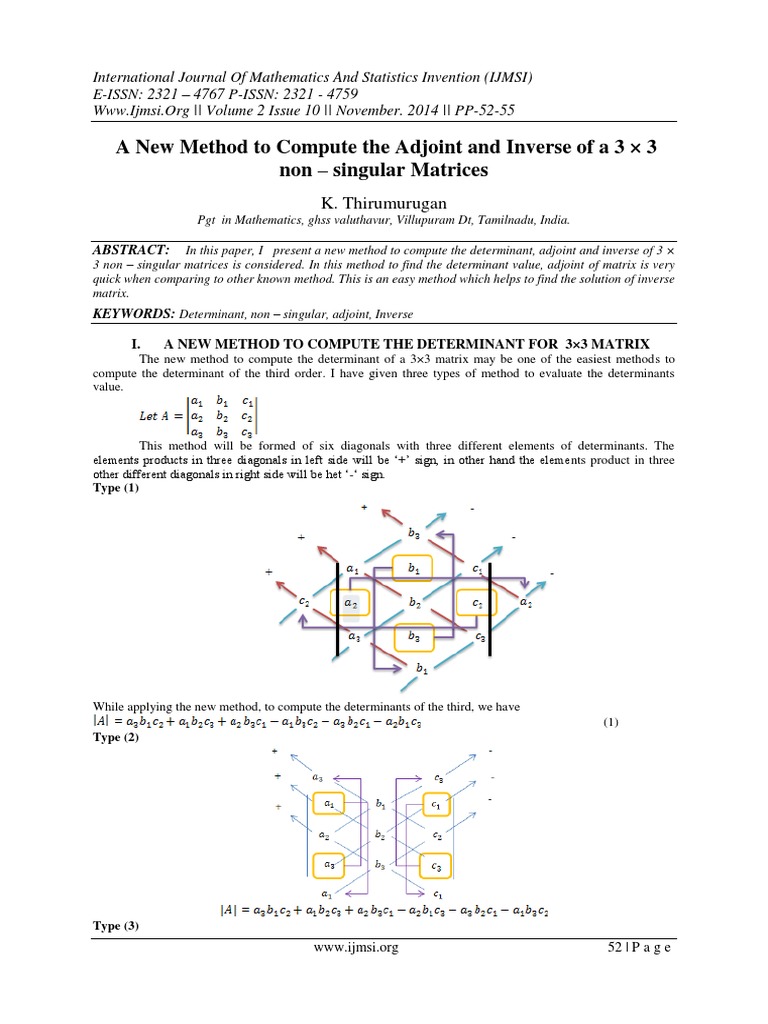 Adjoint Matrix.pdf | Determinant | Matrix (Mathematics)