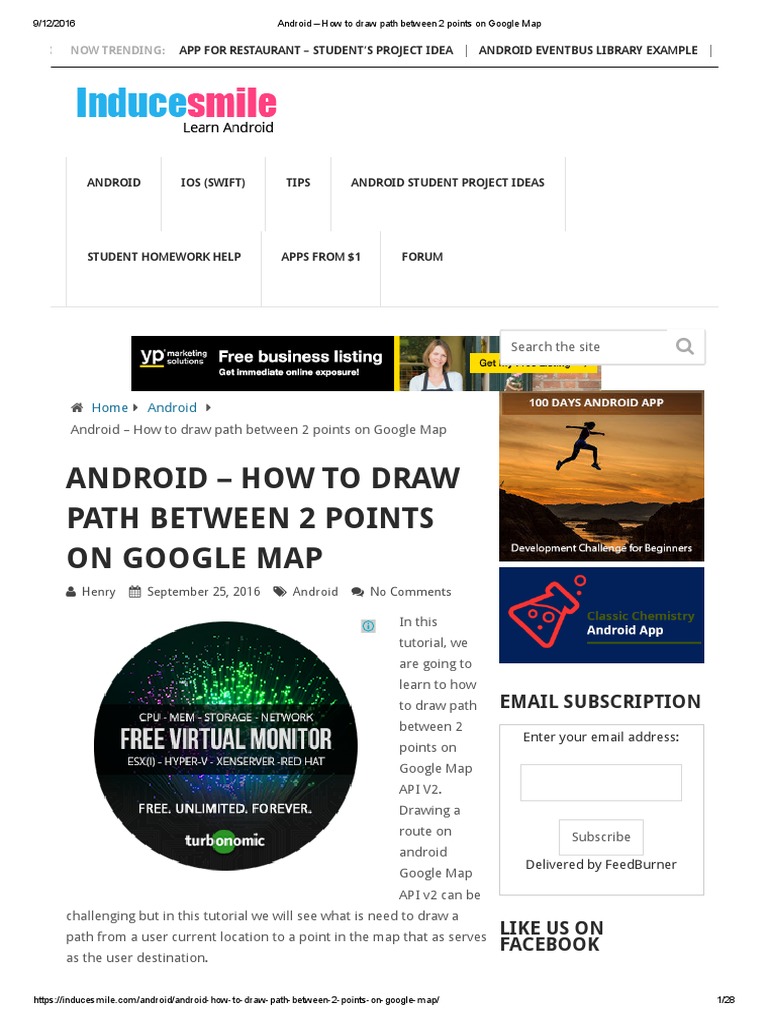 Android - How To Draw Path Between 2 Points On Google Map | PDF | Android (Operating System ...