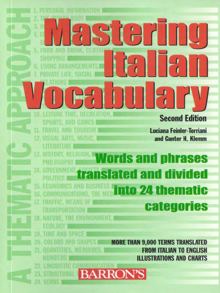 Mastering Italian Vocabulary PDF | PDF