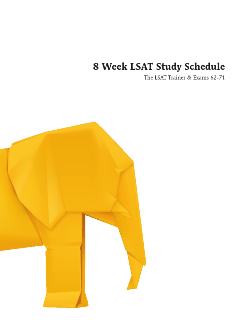 8-Week LSAT Study Plan | PDF | Law School Admission Test | Test ...