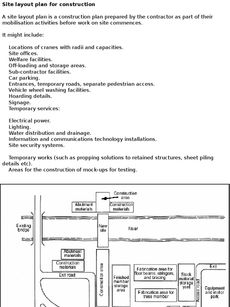 Construction Site Layout Plan Overview | PDF | Business | Technology ...