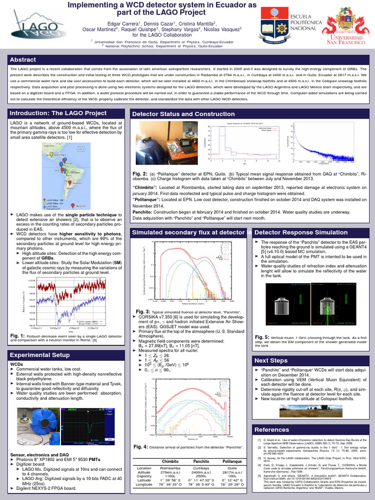 WCD Implementation Poster | PDF | Cosmic Ray | Physics