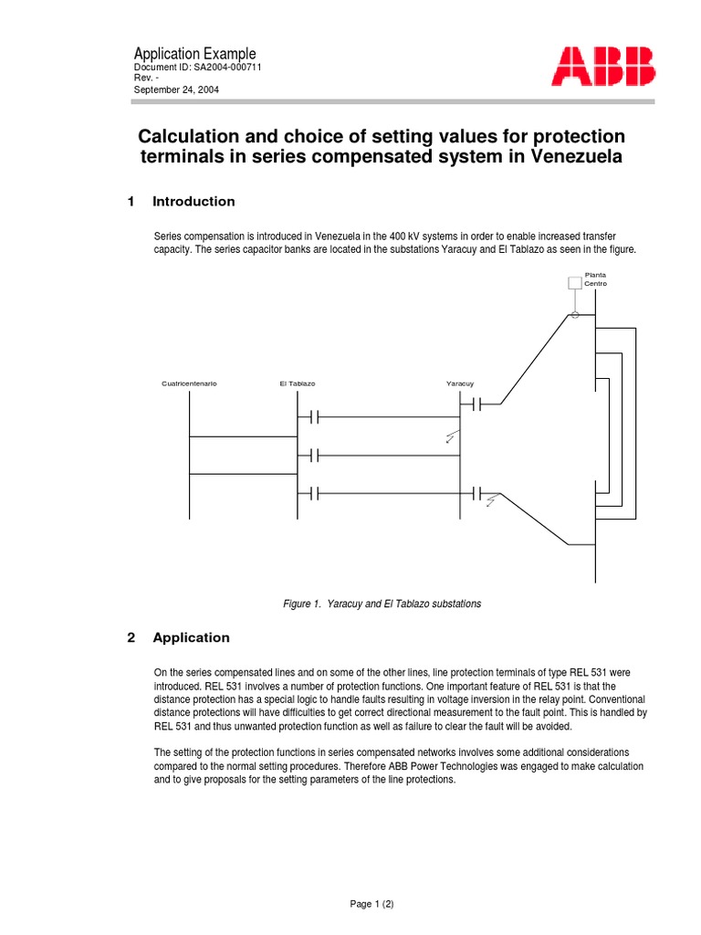 ABB-Calculation and Choice of Setting Values For Protection Terminals ...