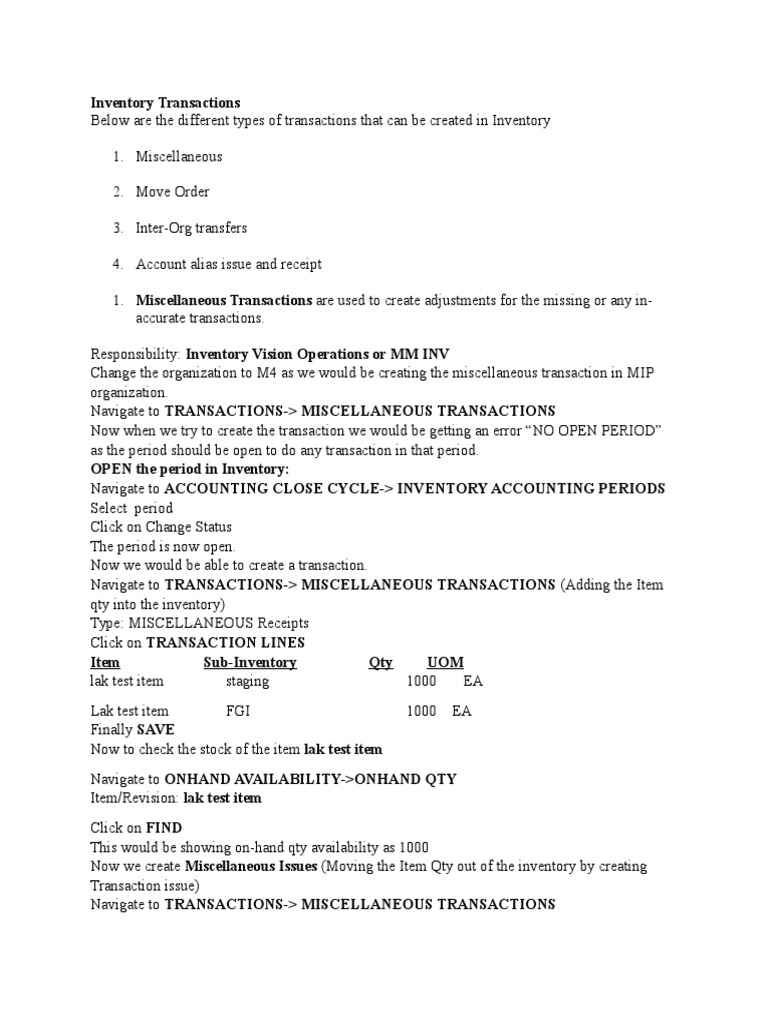 Inventory Transactions | PDF | Inventory | Computing
