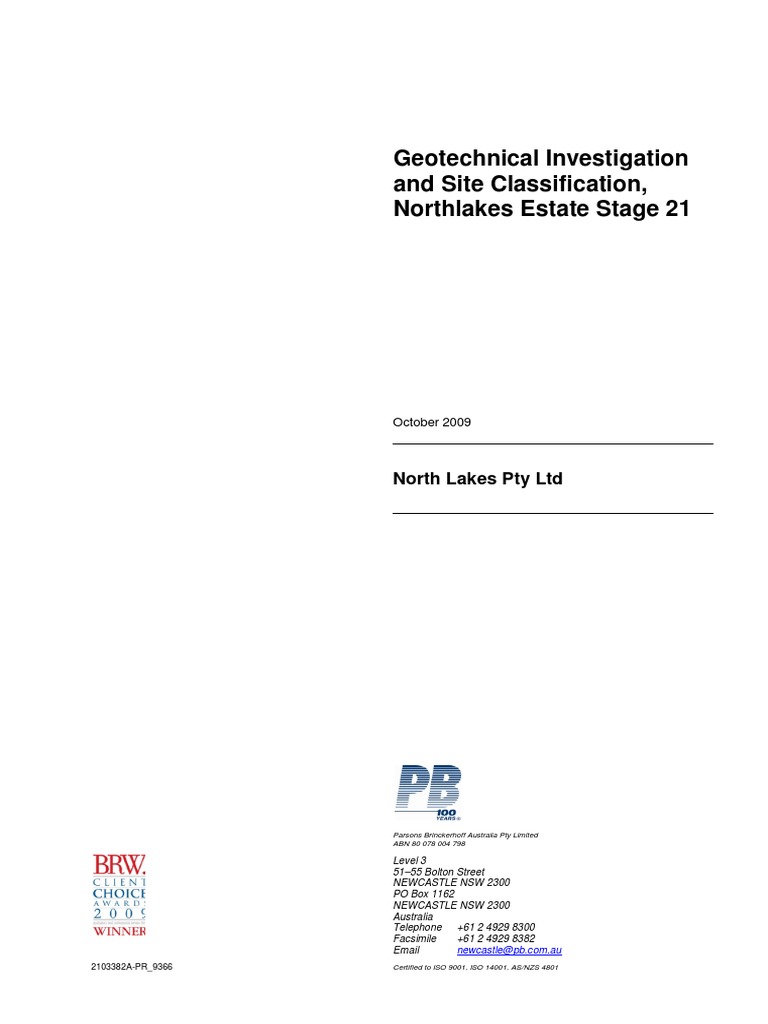 Geotechnical Investigation & Site Classification | PDF | Geotechnical ...