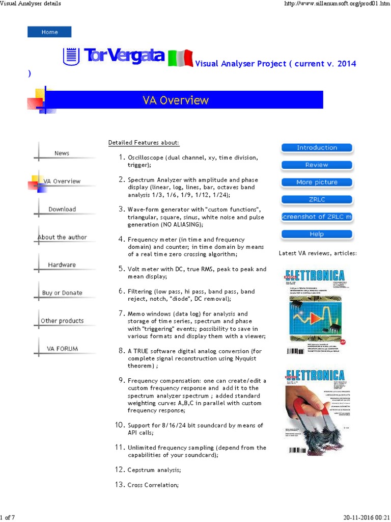 Visual Analyser Features Overview | PDF | Sampling (Signal Processing ...