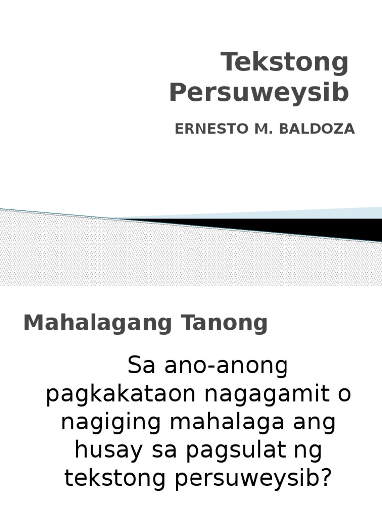 Tekstong Persuweysib | PDF