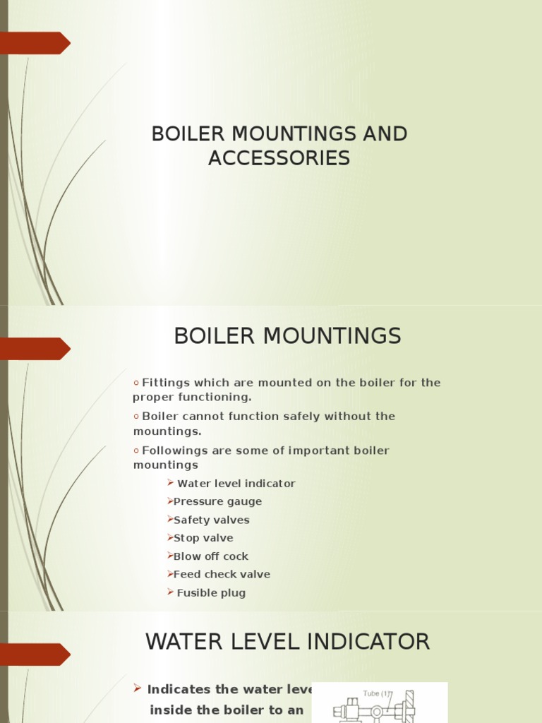 Boiler Mountings and Accessories | PDF