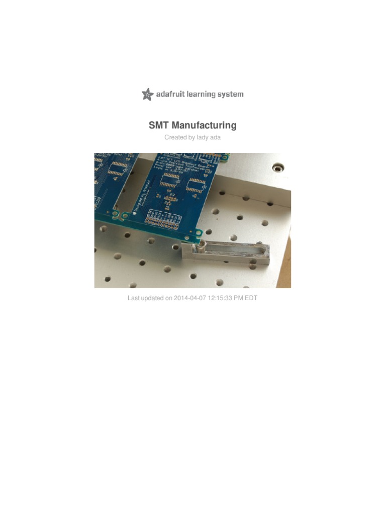 SMT Manufacturing | PDF | Printed Circuit Board | Sheet Metal