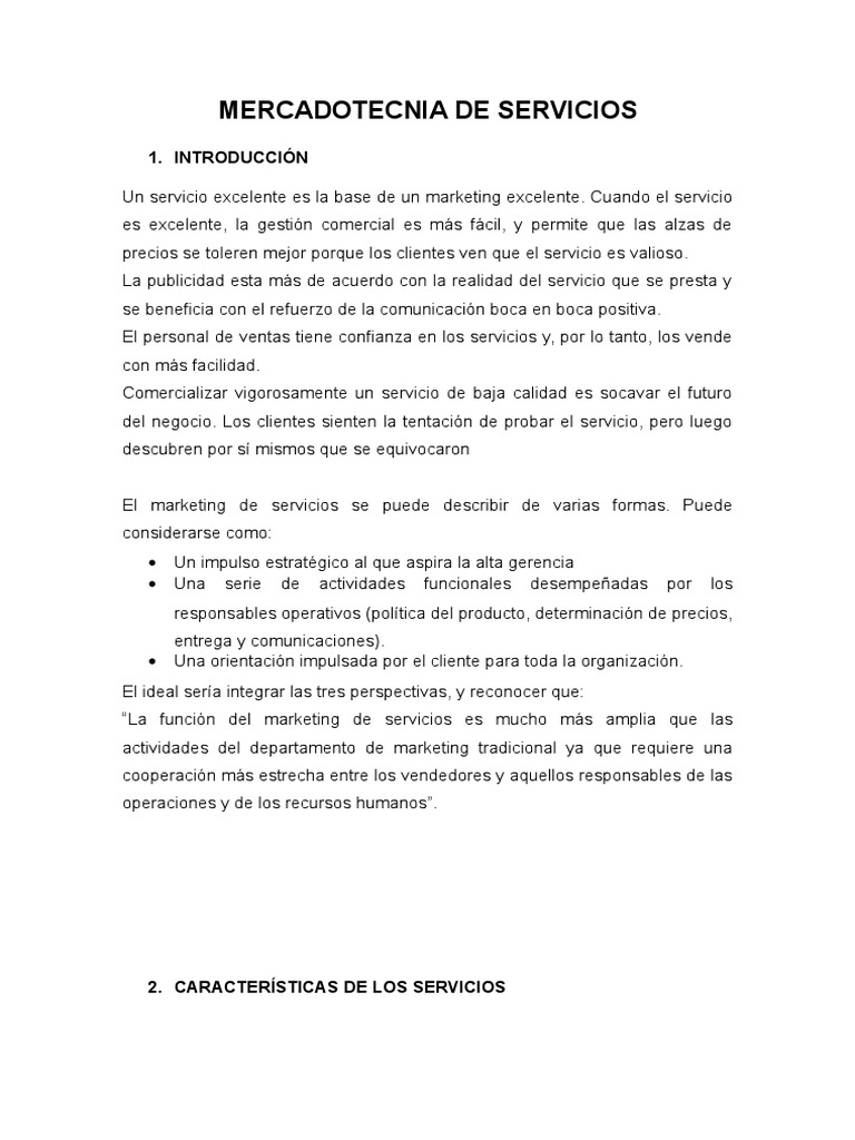 Mercadotecnia de Servicios | PDF | Marketing | Calidad (comercial)