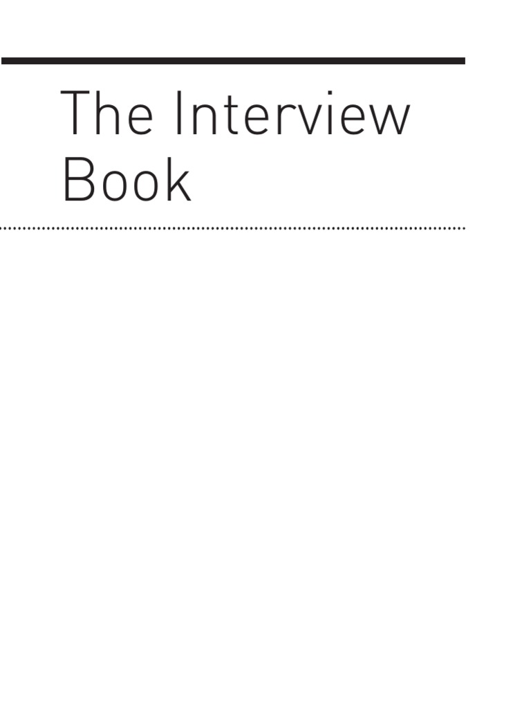 The Interview Book | PDF | Question | Employment