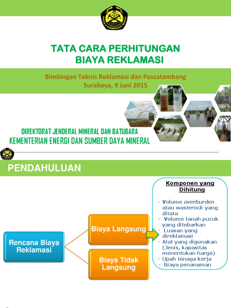Tata Cara Perhitungan Jaminan Reklamasi | PDF