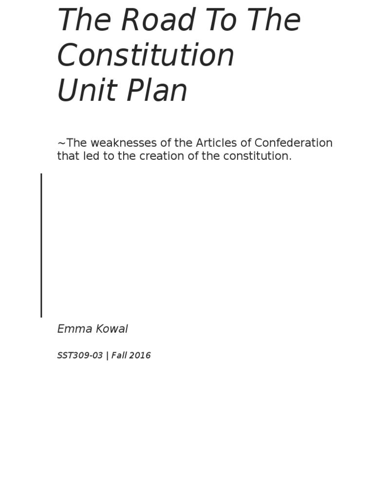 The Road To The Constitution Lesson Plan | PDF | Federalism | United ...