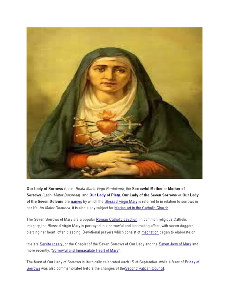 Our Lady of Sorrows | PDF