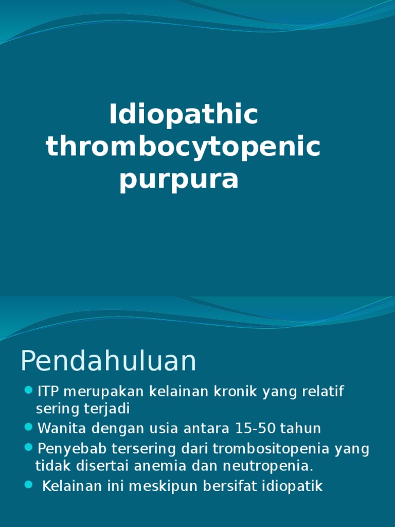 Idiopathic Thrombocytopenic Purpura | PDF