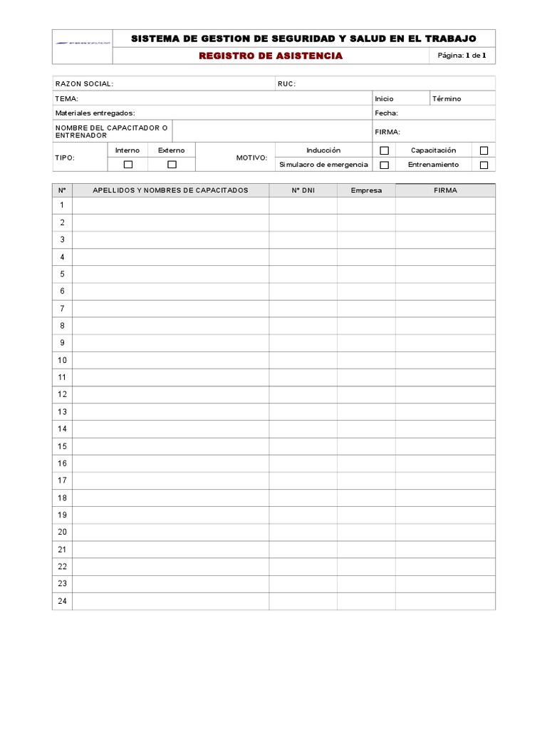 Formato-Lista de Asistencia | PDF