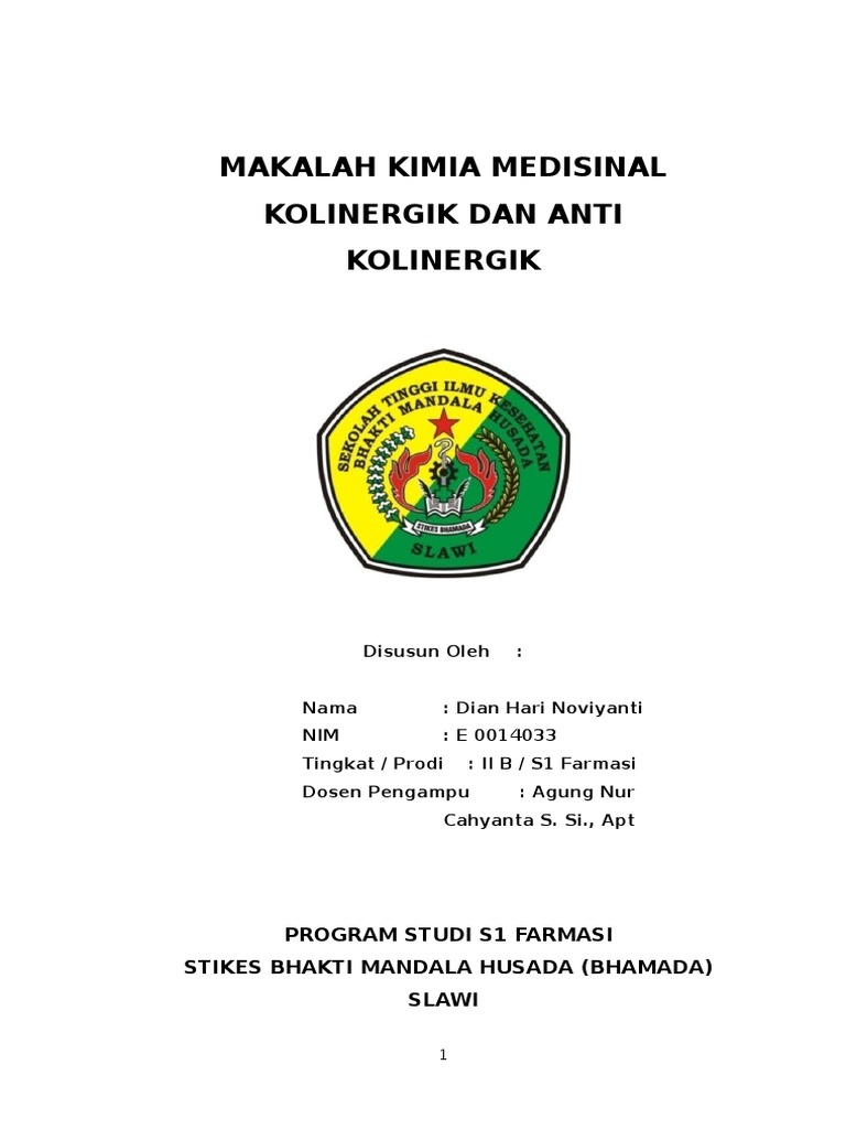 Mekanisme Kolinergik dan Antikolinergik | PDF
