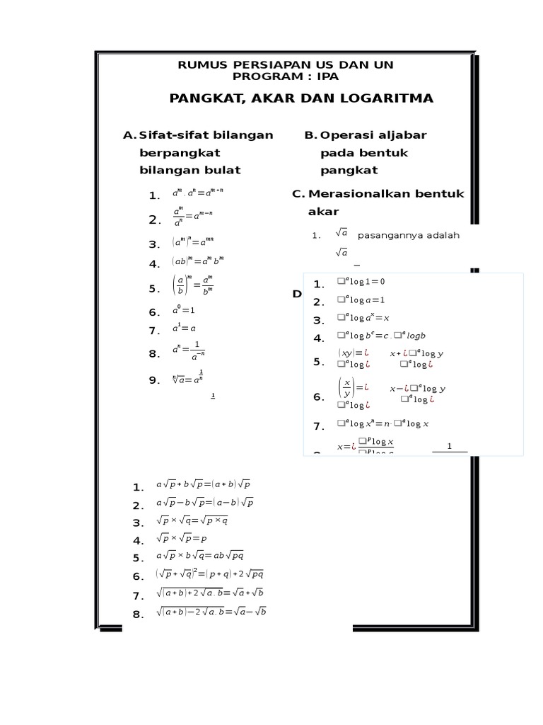 Rangkuman Rumus Ipa | PDF