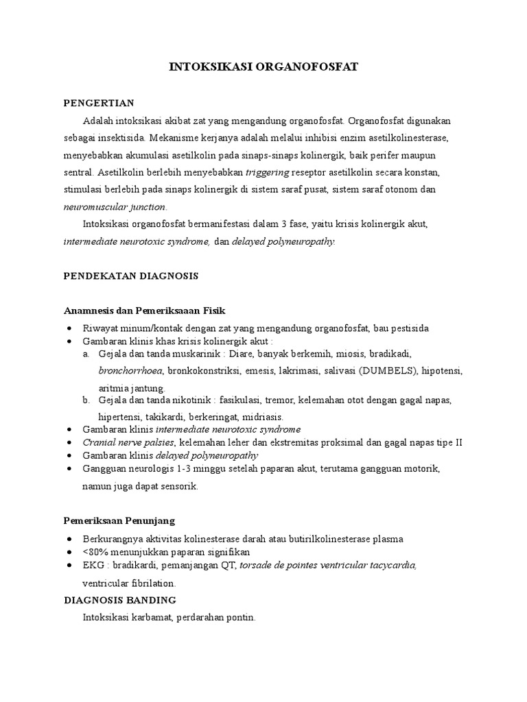 Intoksikasi Organofosfat | PDF