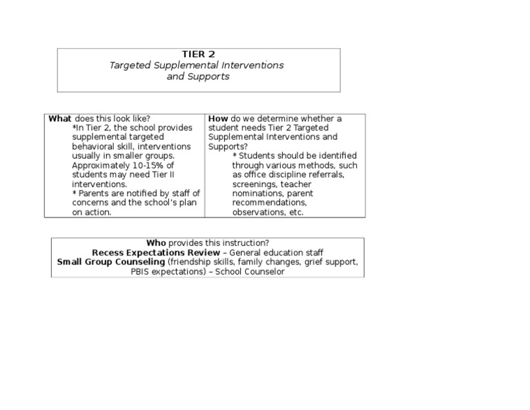 Tier 2 Interventions | PDF