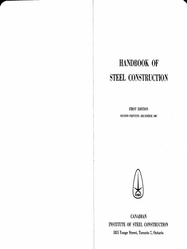 CISC 1967 Handbook Rolled Welded Shapes | PDF