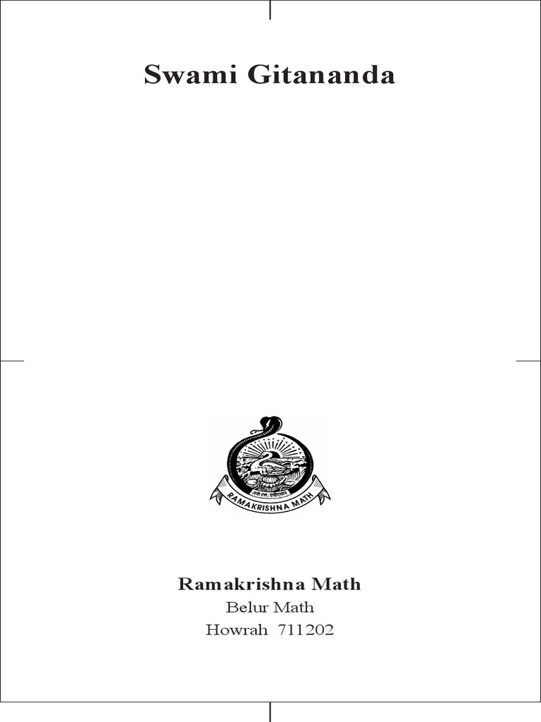 Swami Gitananda | Download Free PDF | Ramakrishna Mission | Rama