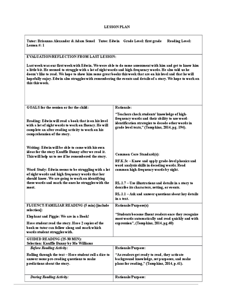 Lesson Plan 1 | PDF | Reading (Process) | Semiotics
