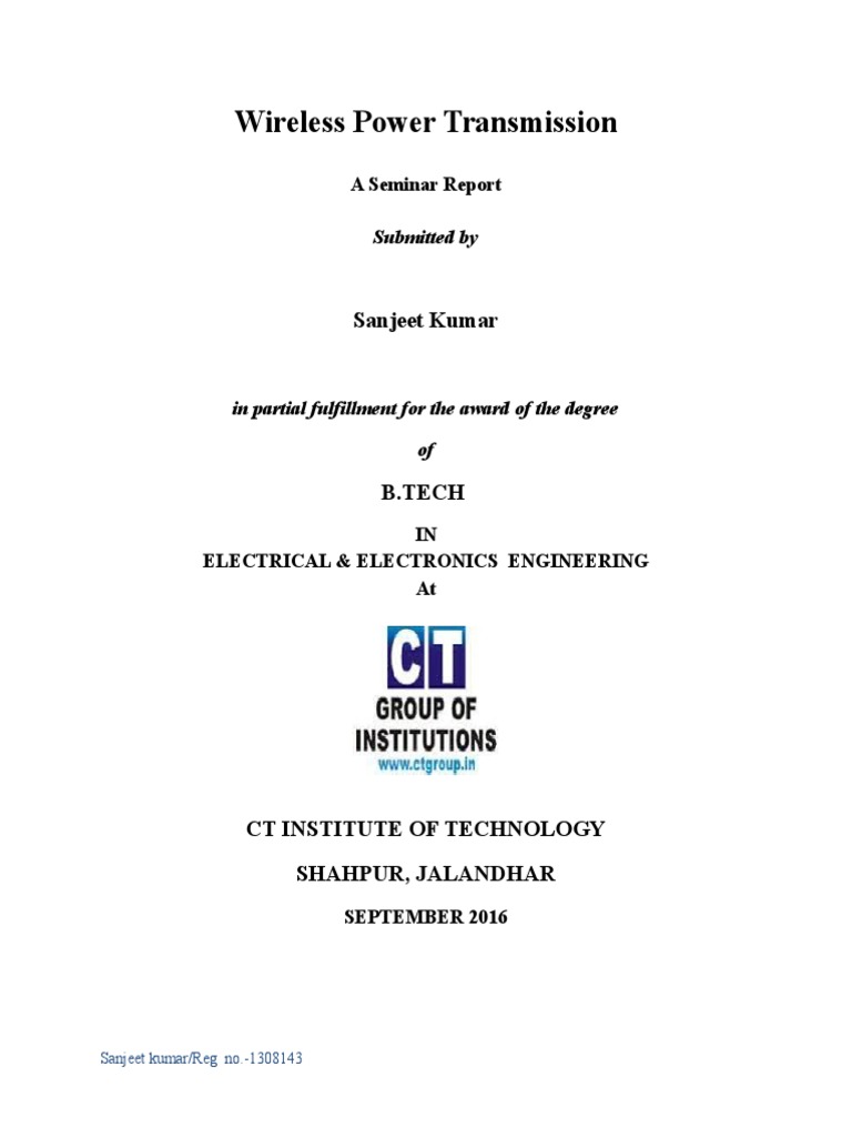 Wireless Power Transmission | PDF | Inductor | Microwave