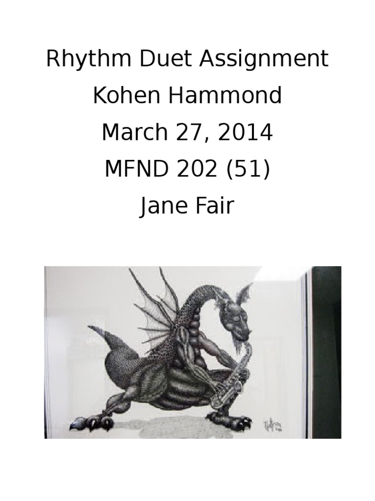 Rhythm Duet Assignment | PDF