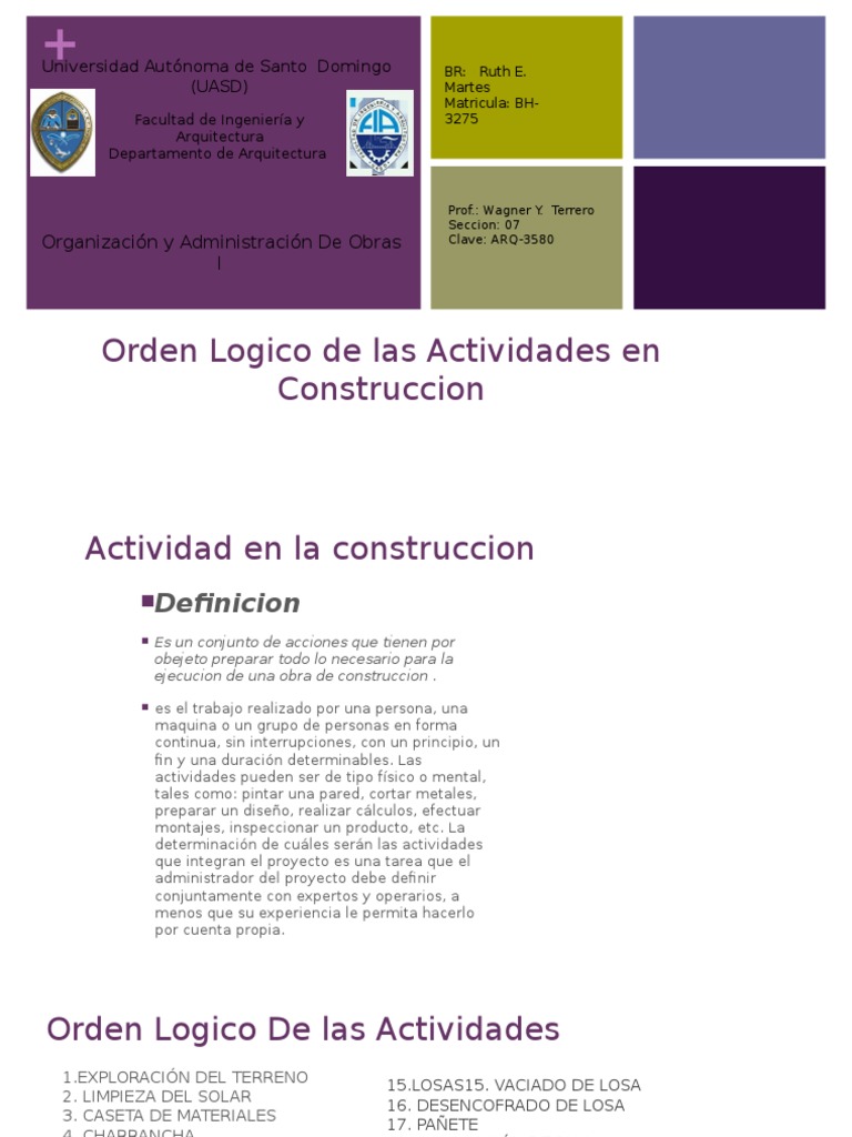 Orden Lógico de La Construcción | PDF