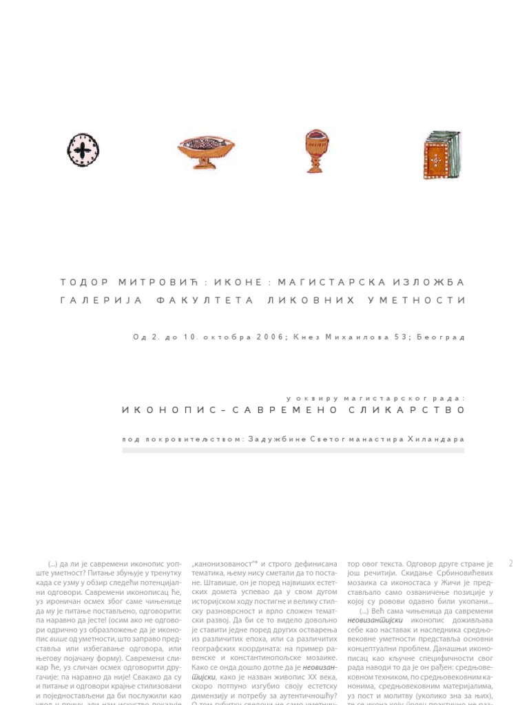 Todor Mitrovic IKONE Katalog FLU | PDF