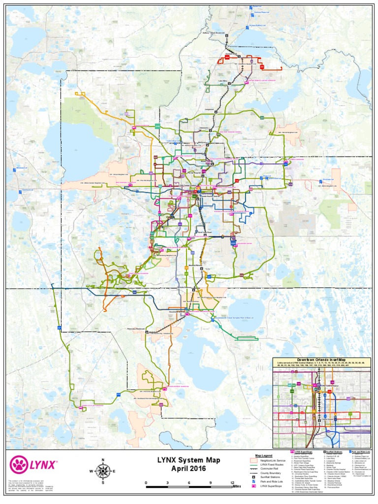 Lynx Map | PDF | Orlando | Public Transport