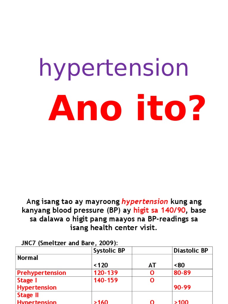 Hypertension - Filipino | PDF
