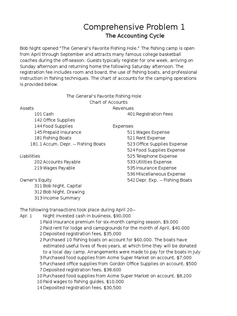 Accounting I Final Packet Template | PDF | Debits And Credits | Expense