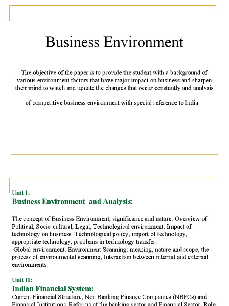 Business Environment | PDF | Business | Employment