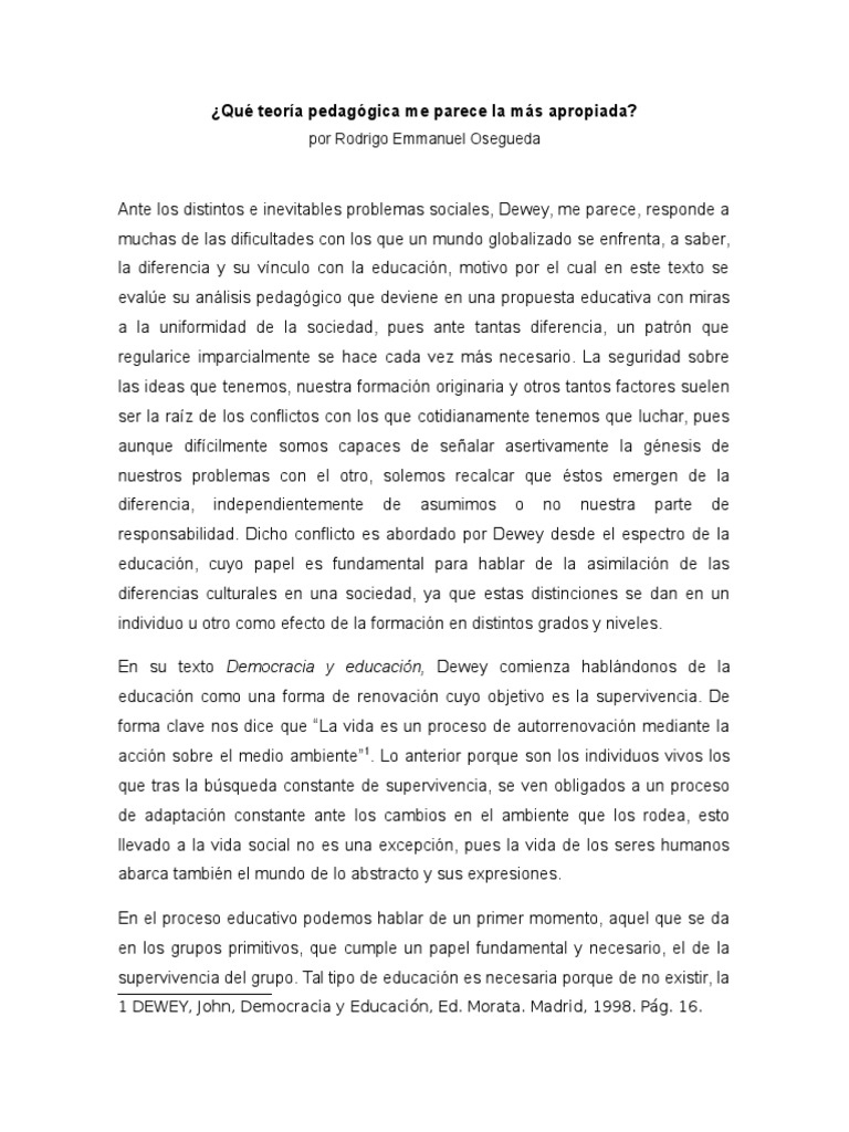 Dewey | PDF | John Dewey | Sociedad