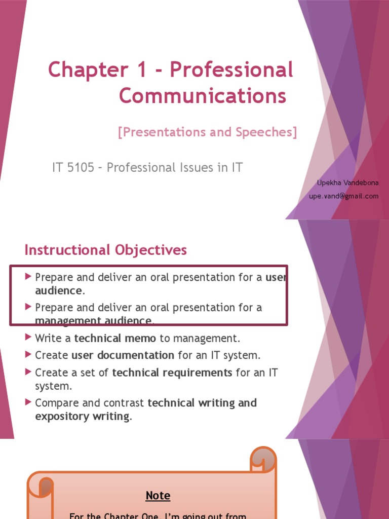 Ch1 - Professional Communication[Presentation].pptx | Infographics | Information