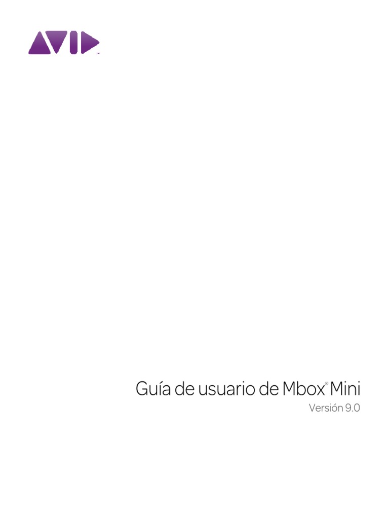 Mbox Mini User Guide v90 ES 71870 PDF | PDF | Micrófono | Enchufes y tomas de corriente alterna