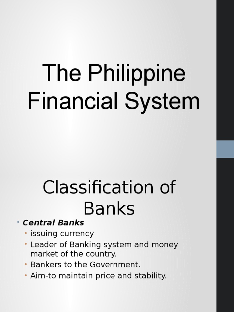 The Philippine Financial System | PDF | Financial Markets | Capital Market