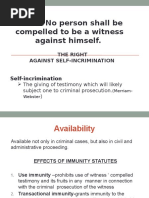 I. Right Against Self-Incrimination | PDF | Self Incrimination | Right ...