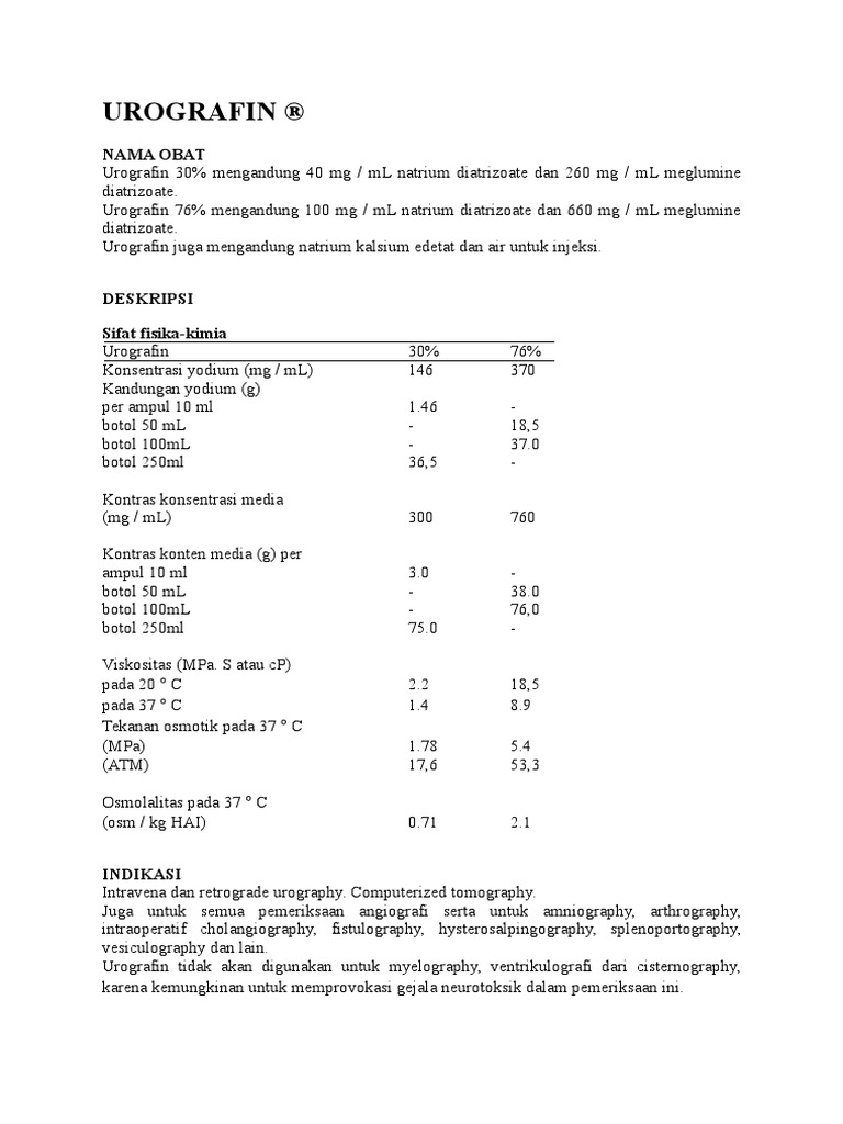UROGRAFIN | PDF | Memasak, Makanan, & Anggur | Sains & Matematika